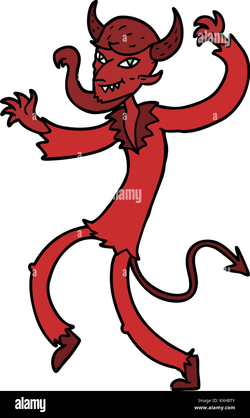 cartoon dancing devil Stock Vector Image & Art - Alamy