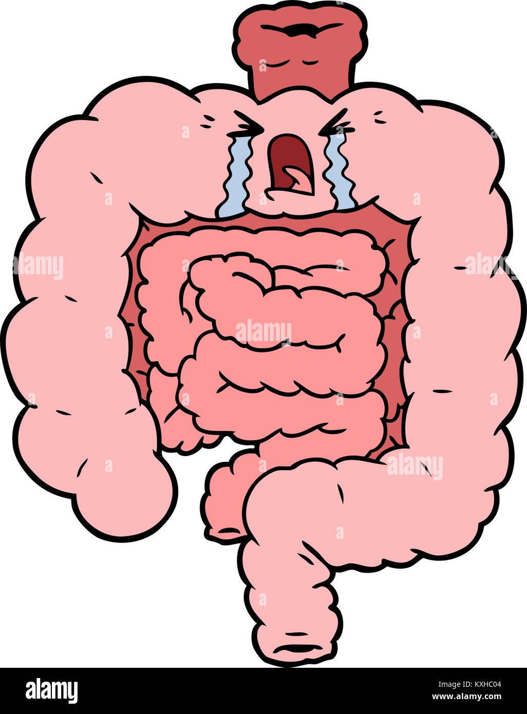 cartoon intestines crying Stock Vector Image & Art - Alamy