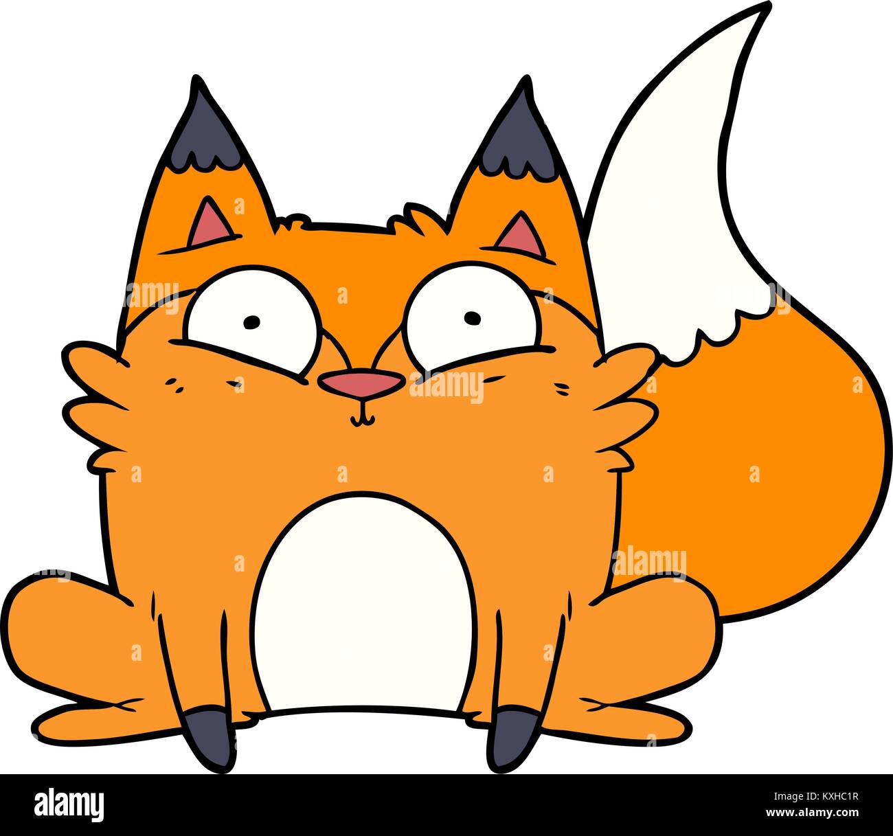 cartoon startled fox Stock Vector Image & Art - Alamy