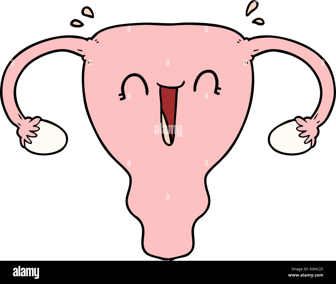 cartoon happy uterus Stock Vector Image & Art - Alamy