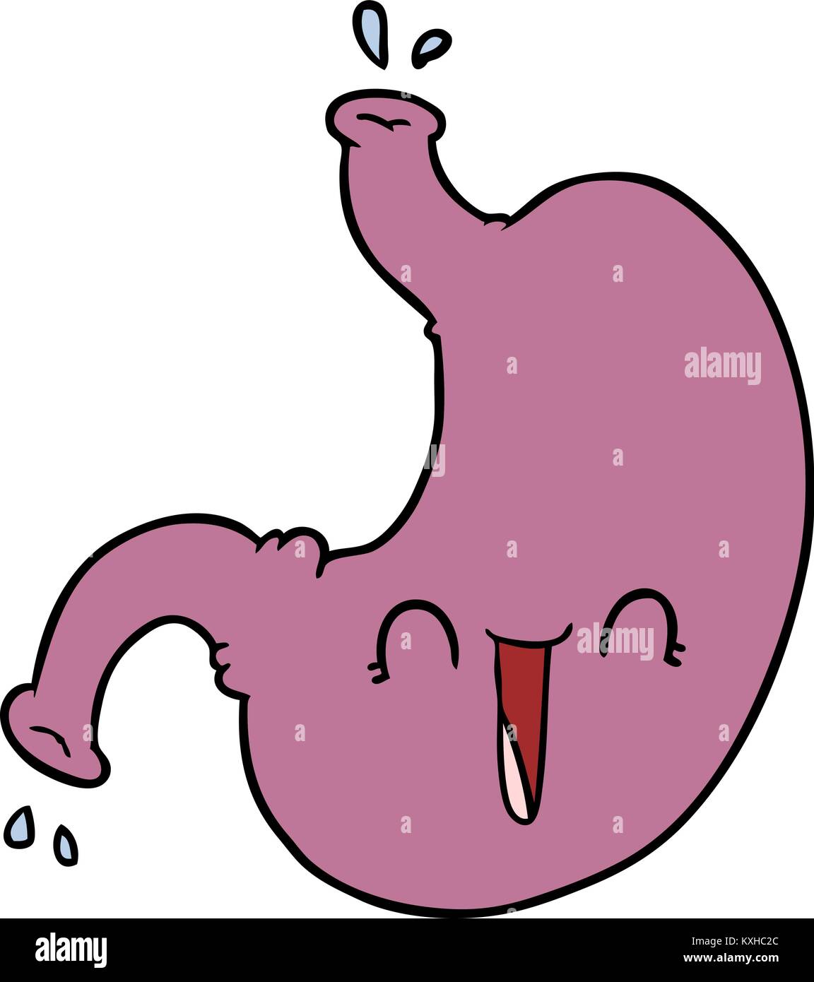 cartoon happy stomach Stock Vector Image & Art - Alamy