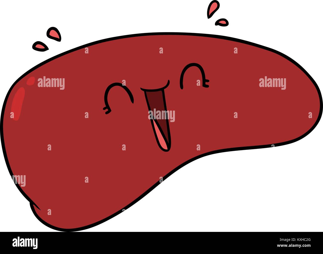 cartoon healthy liver Stock Vector Image & Art - Alamy