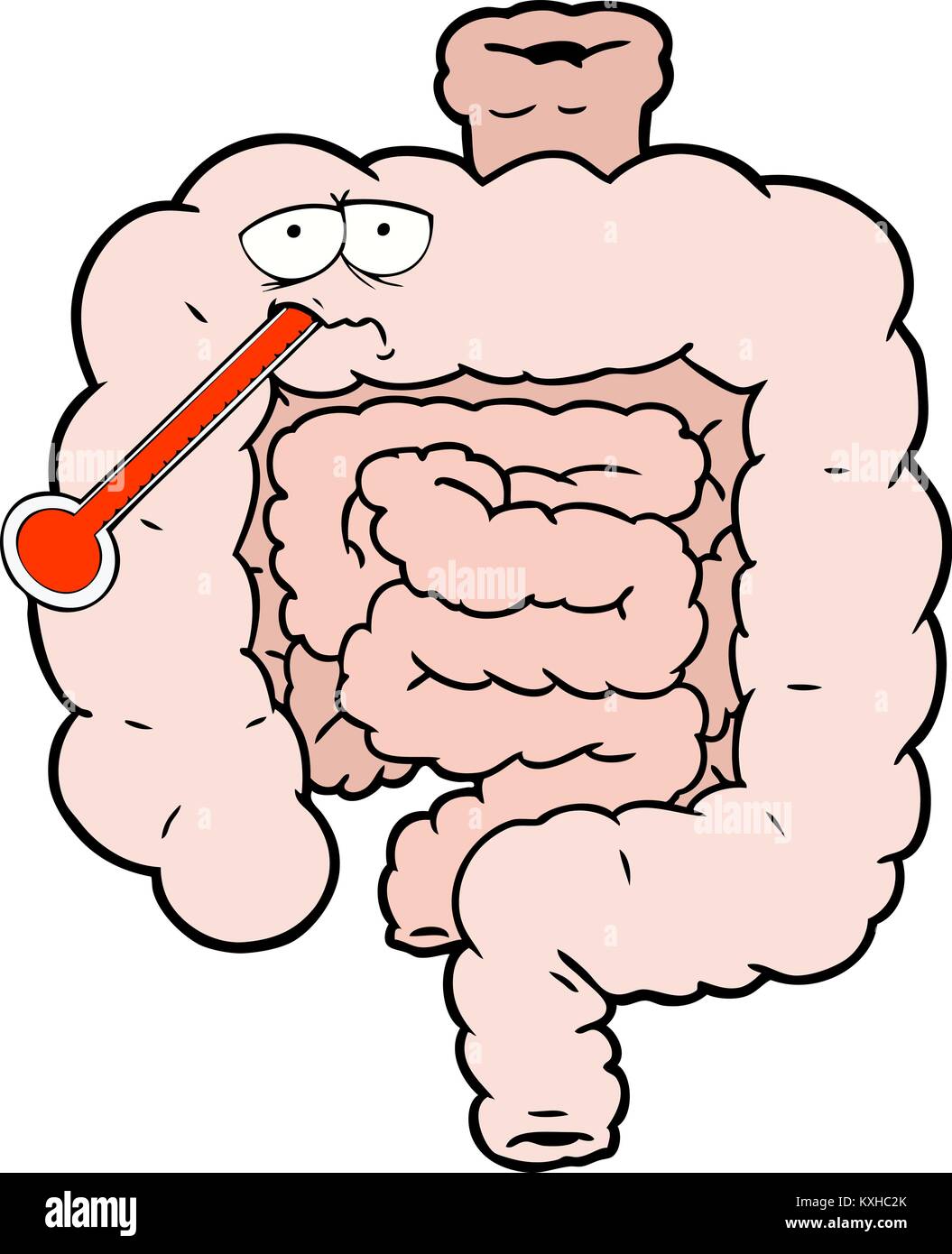 cartoon unhealthy intestines Stock Vector Image & Art - Alamy