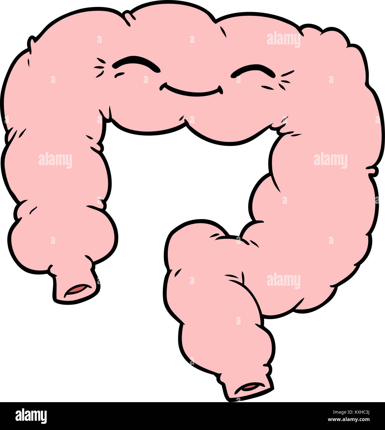 cartoon happy colon Stock Vector Image & Art - Alamy