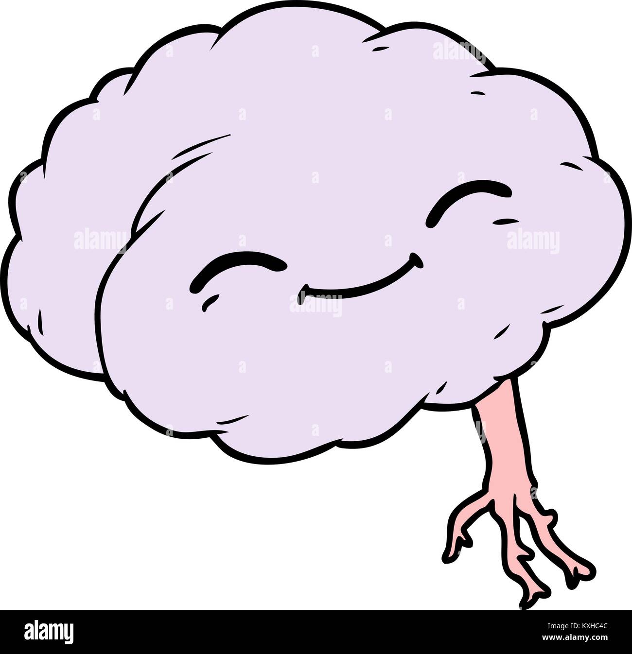 cartoon happy brain Stock Vector Image & Art - Alamy