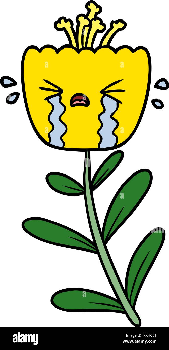 cartoon crying flower Stock Vector Image & Art - Alamy