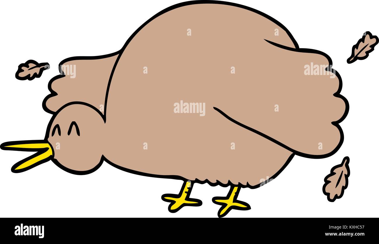 cartoon kiwi bird flapping wings Stock Vector Image & Art - Alamy