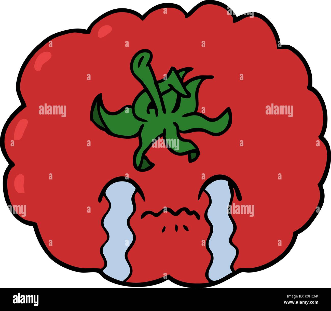 cartoon crying tomato Stock Vector Image & Art - Alamy