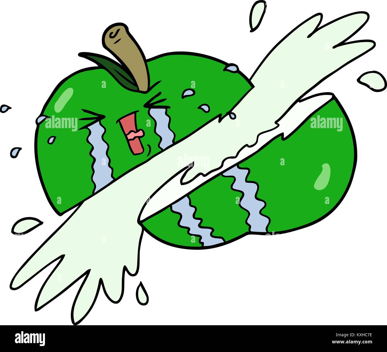 cartoon sliced apple Stock Vector Image & Art - Alamy