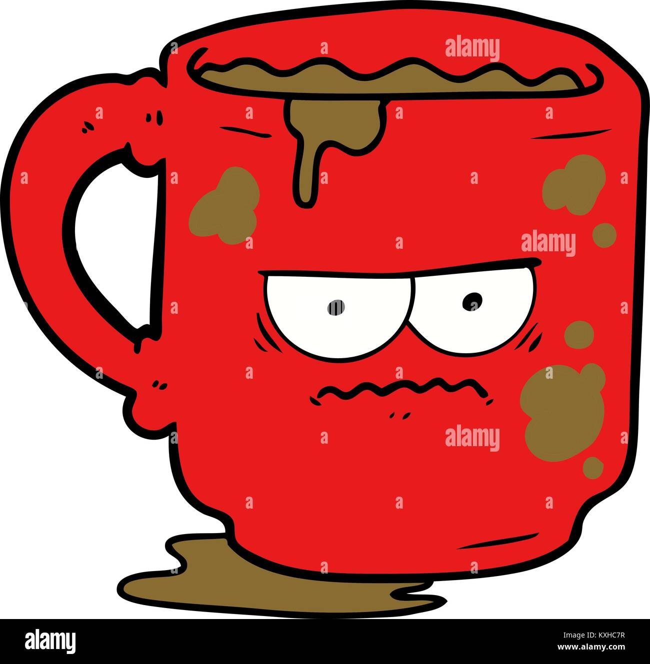 cartoon dirty office mug Stock Vector Image & Art - Alamy