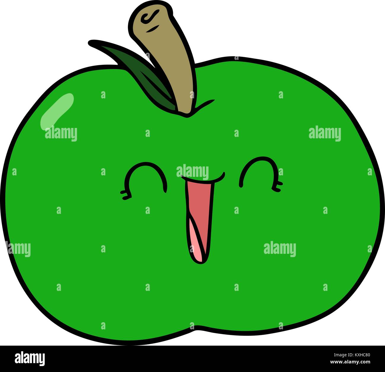cartoon laughing apple Stock Vector Image & Art - Alamy