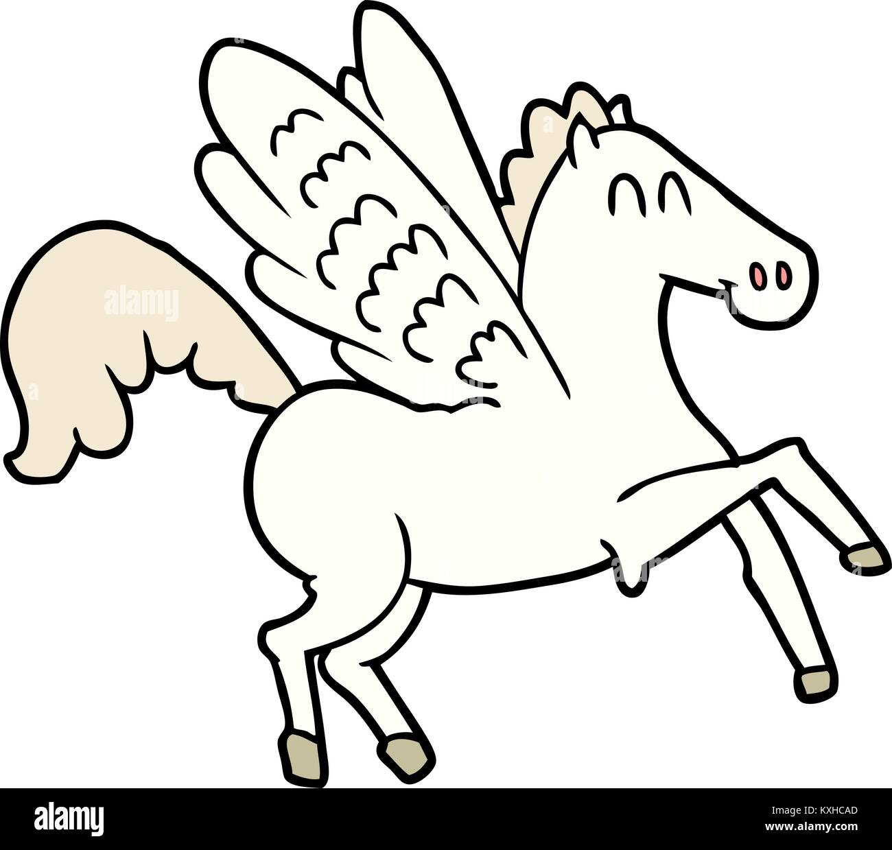 cartoon winged horse Stock Vector Image & Art - Alamy