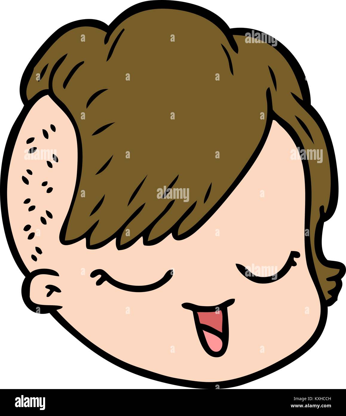 cartoon female face Stock Vector Image & Art - Alamy