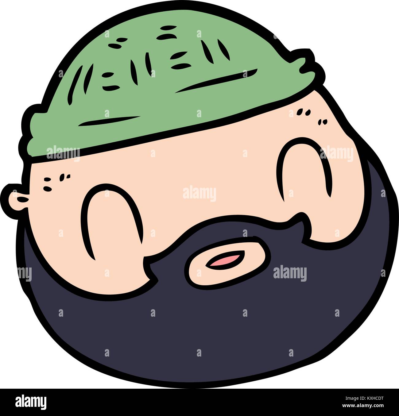 cartoon male face with beard Stock Vector Image & Art - Alamy