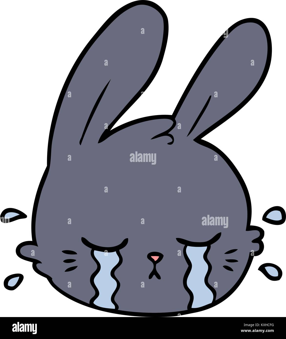 Cartoon crying bunny face hi-res stock photography and images - Alamy