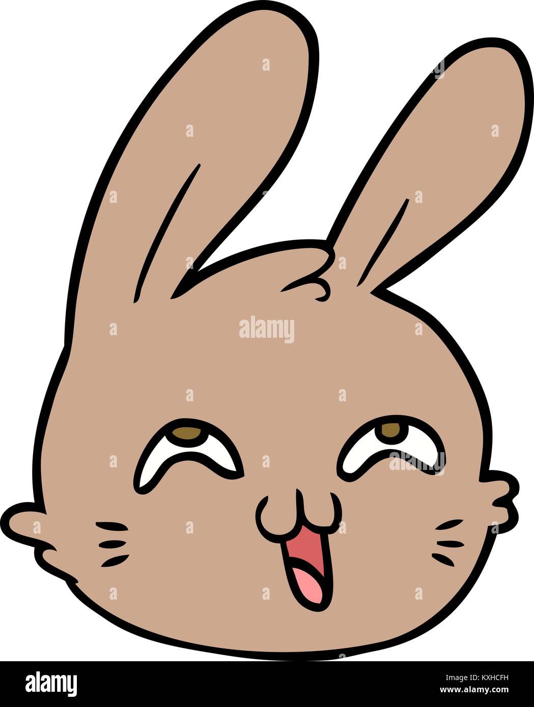 cartoon happy rabbit face Stock Vector Image & Art - Alamy