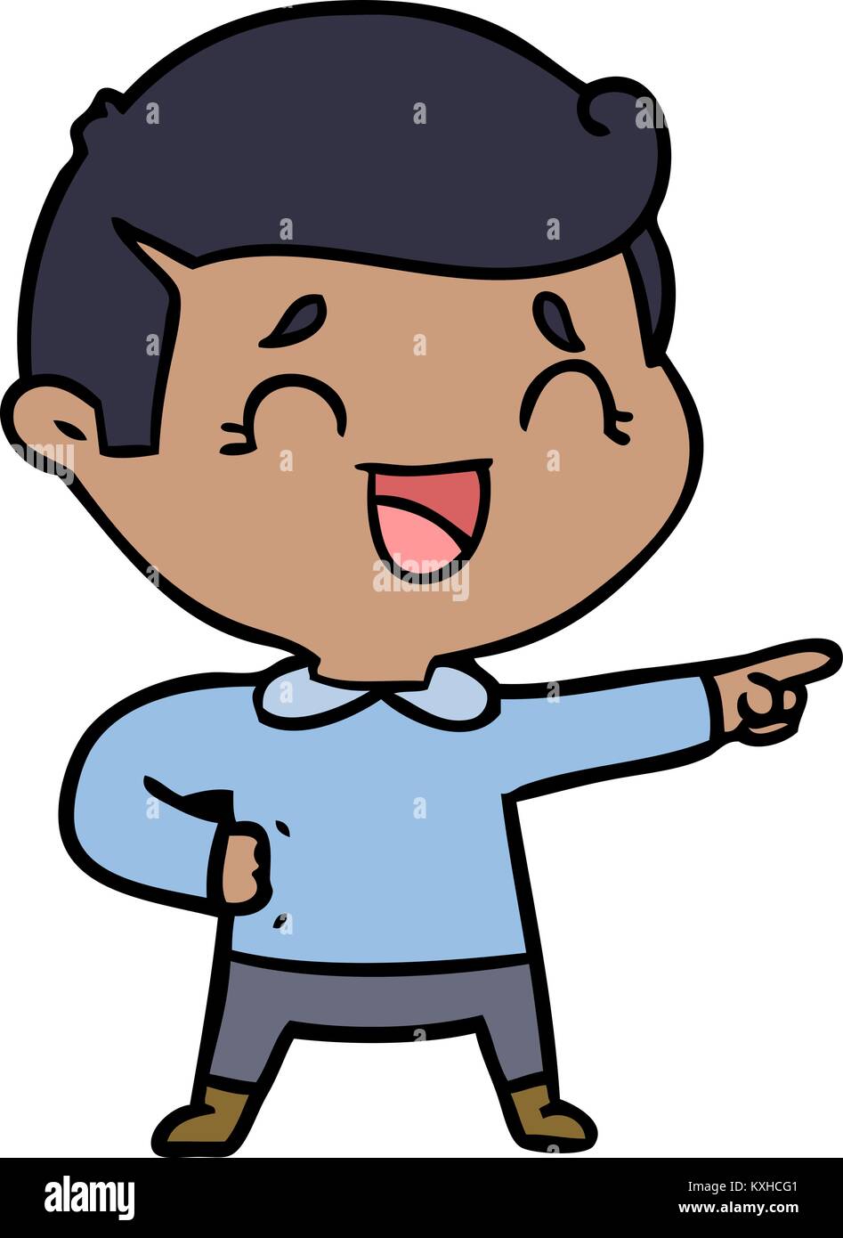 cartoon laughing man pointing Stock Vector Image & Art - Alamy