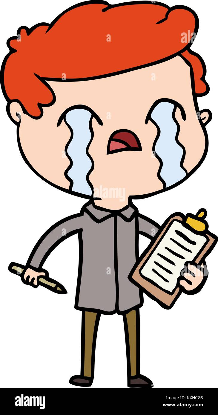 cartoon salesman crying Stock Vector Image & Art - Alamy