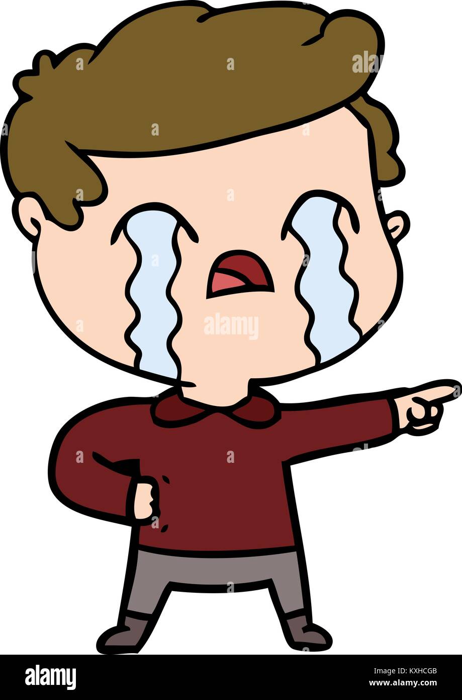 cartoon man crying Stock Vector Image & Art - Alamy