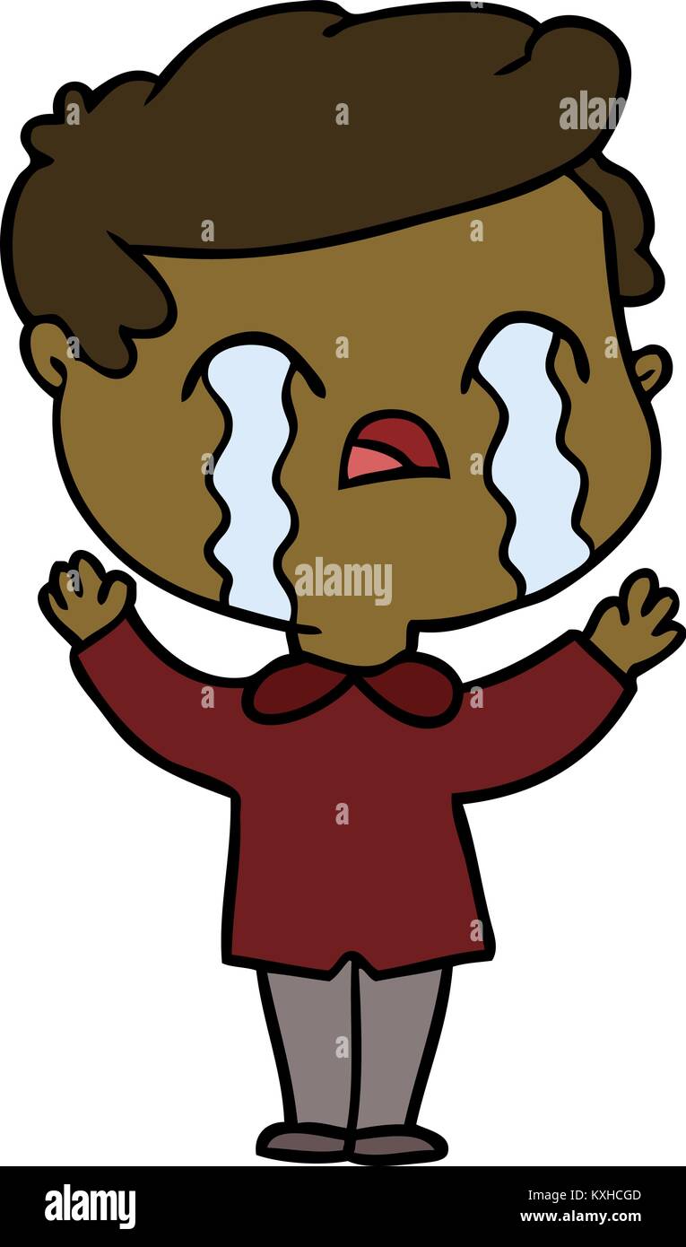 cartoon man crying Stock Vector Image & Art - Alamy