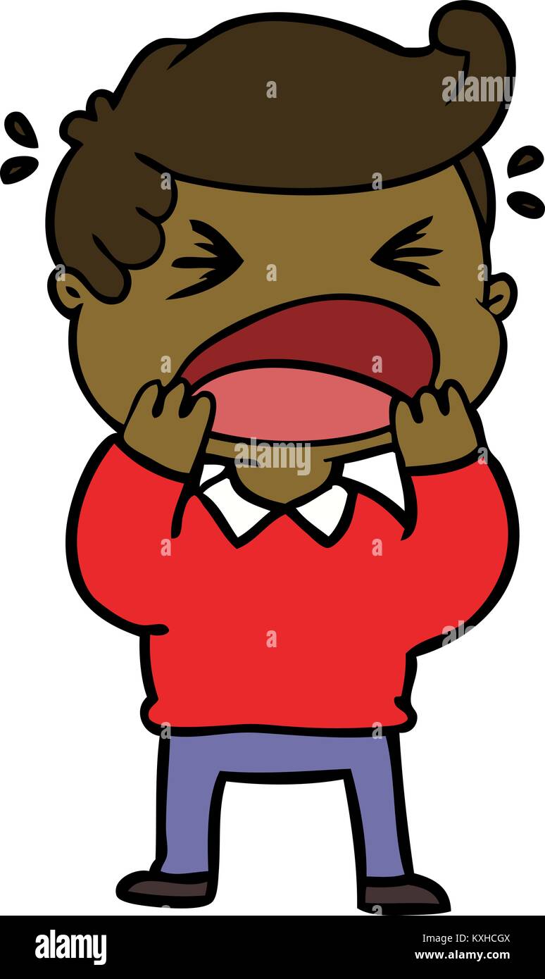 cartoon shouting man Stock Vector Image & Art - Alamy