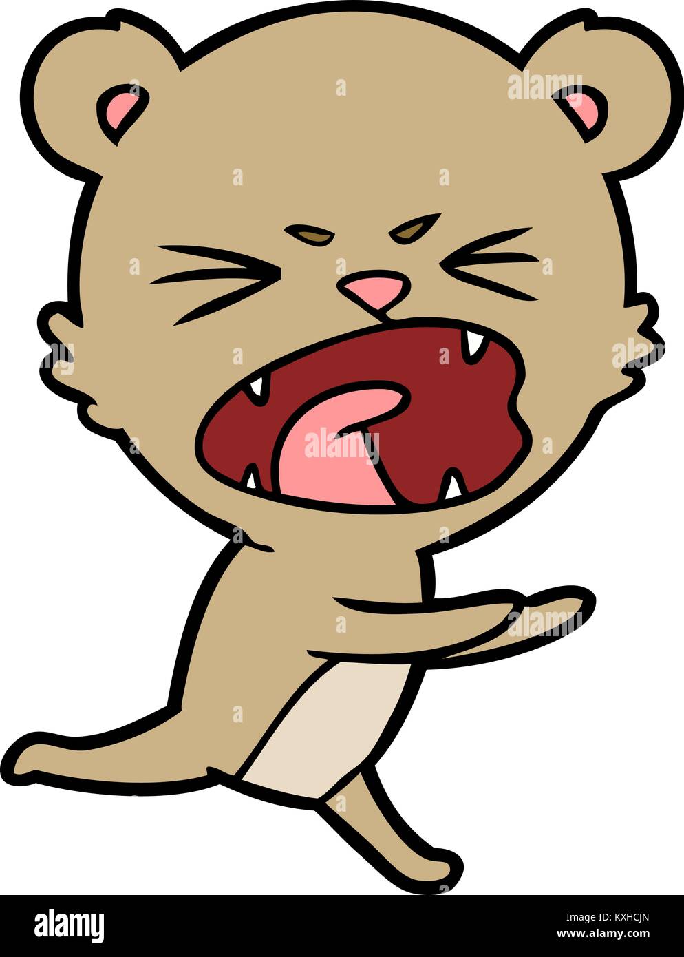 angry cartoon bear shouting Stock Vector Image & Art - Alamy