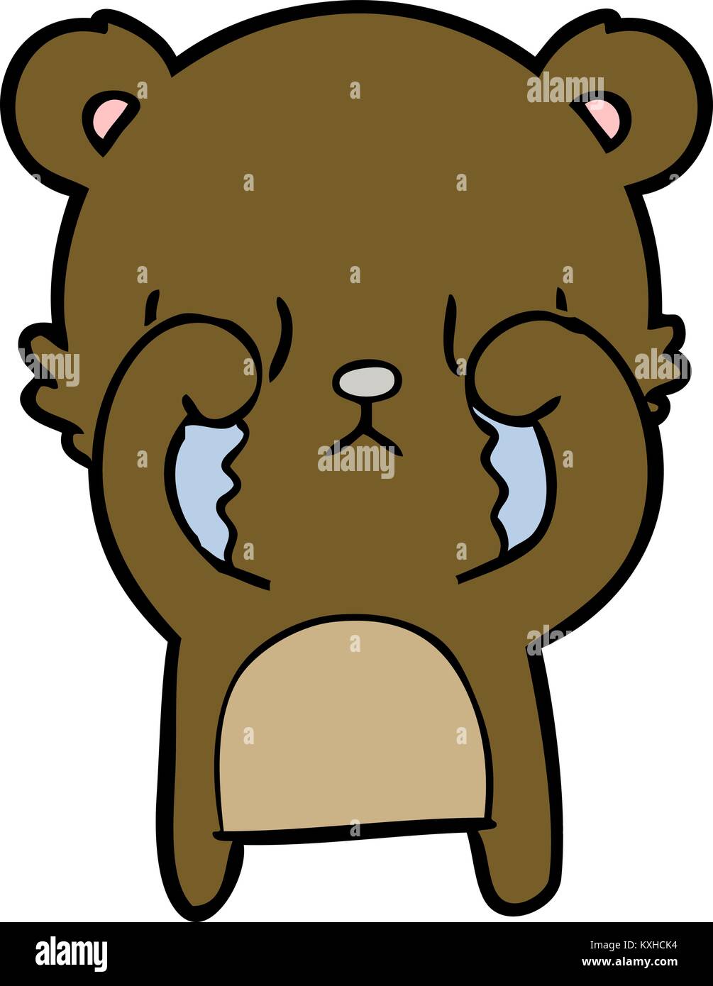 crying cartoon bear Stock Vector Image & Art - Alamy