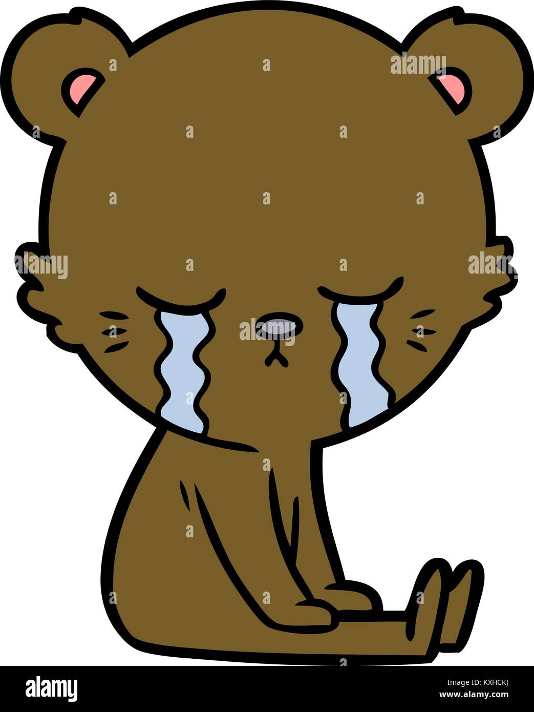 crying cartoon bear Stock Vector Image & Art - Alamy
