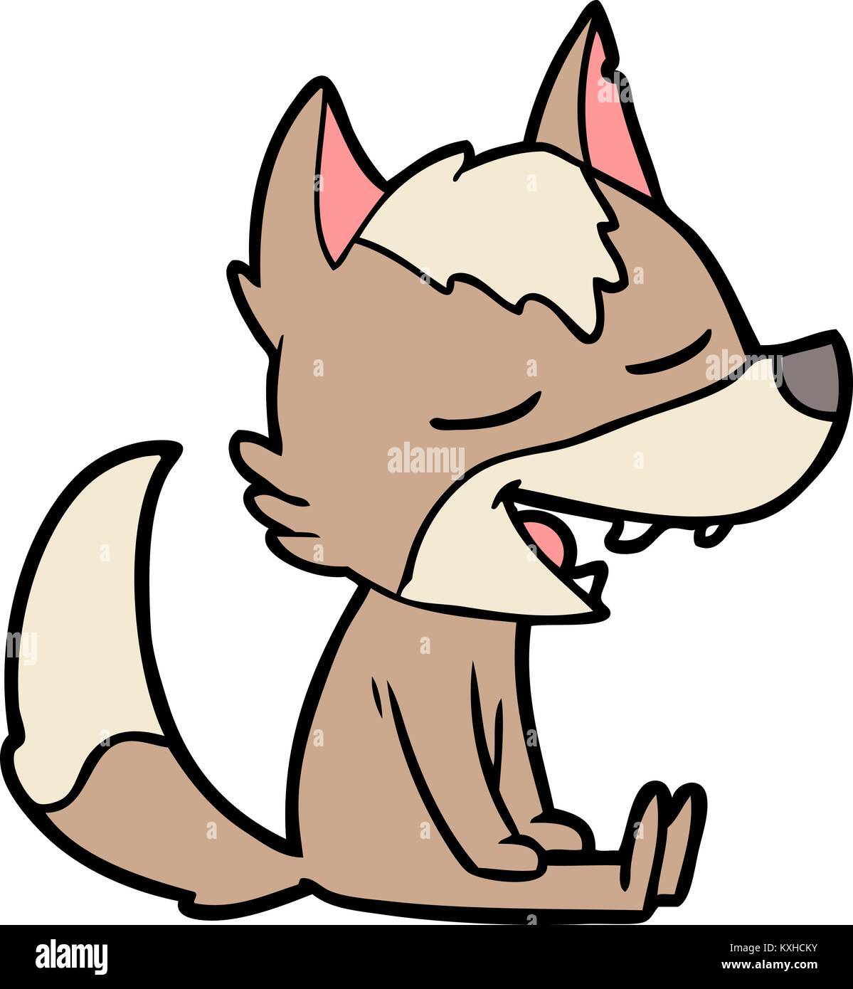 cartoon wolf laughing Stock Vector Image & Art - Alamy