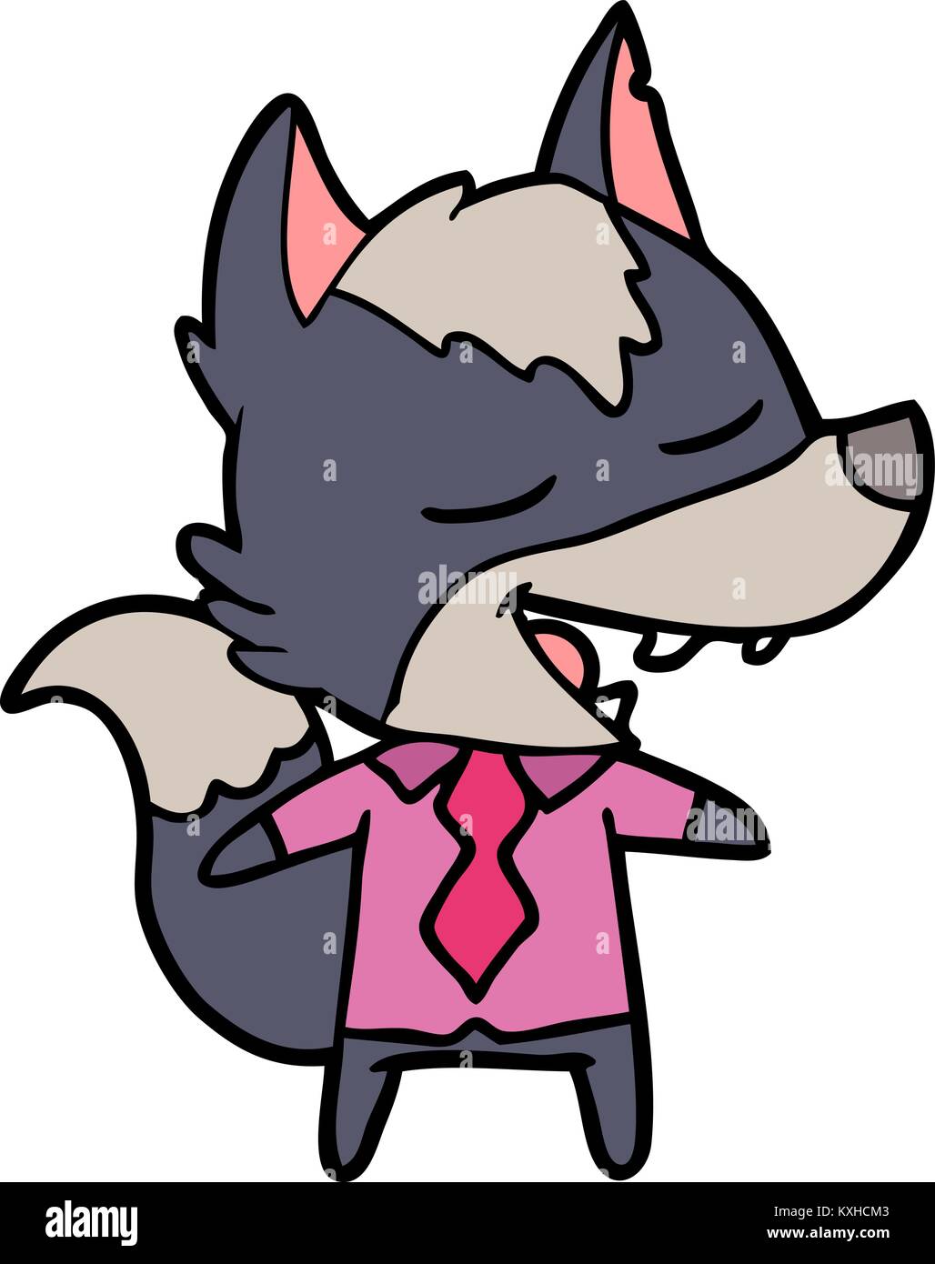 cartoon office wolf laughing Stock Vector Image & Art - Alamy