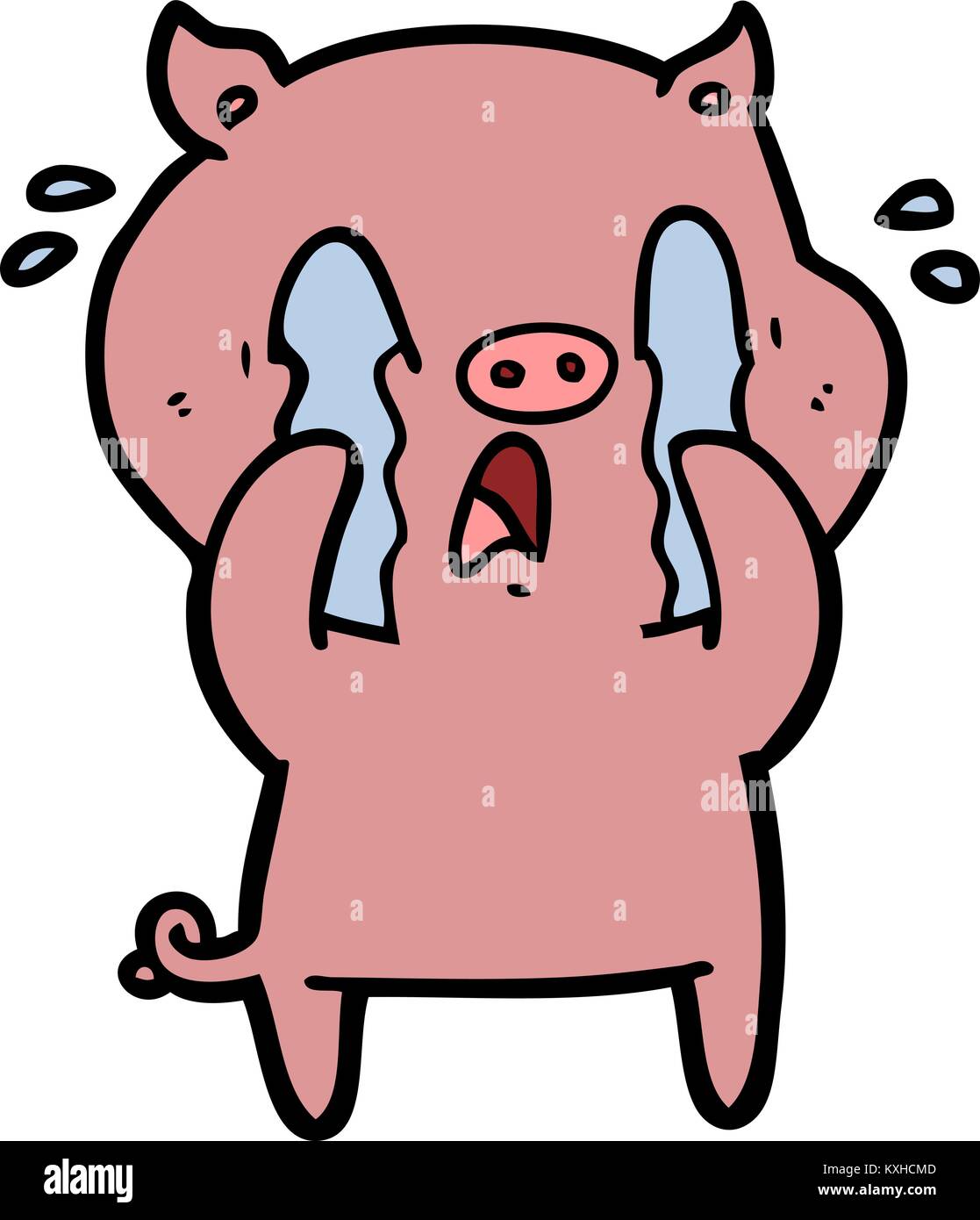crying pig cartoon Stock Vector Image & Art - Alamy