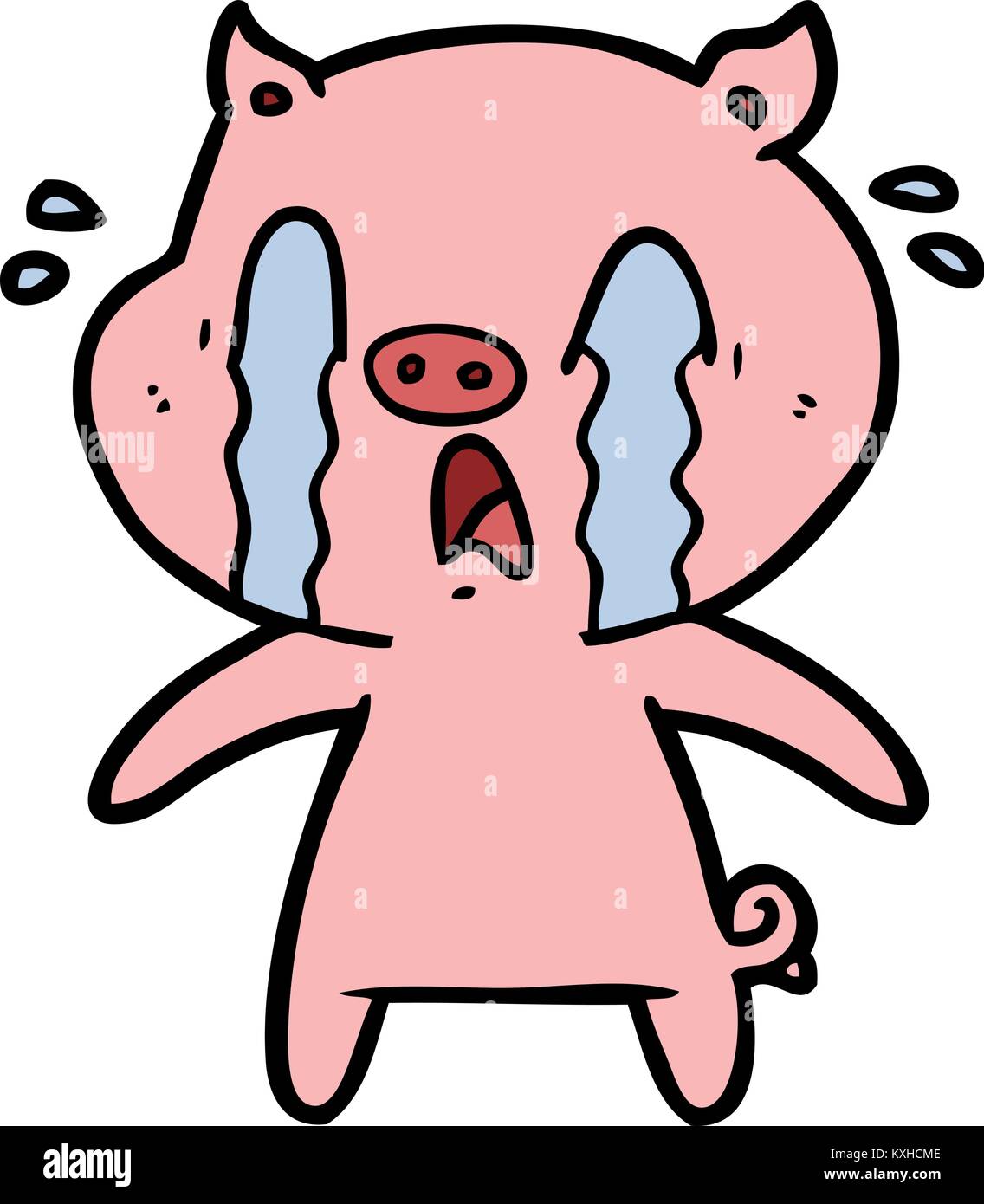 crying pig cartoon Stock Vector Image & Art - Alamy