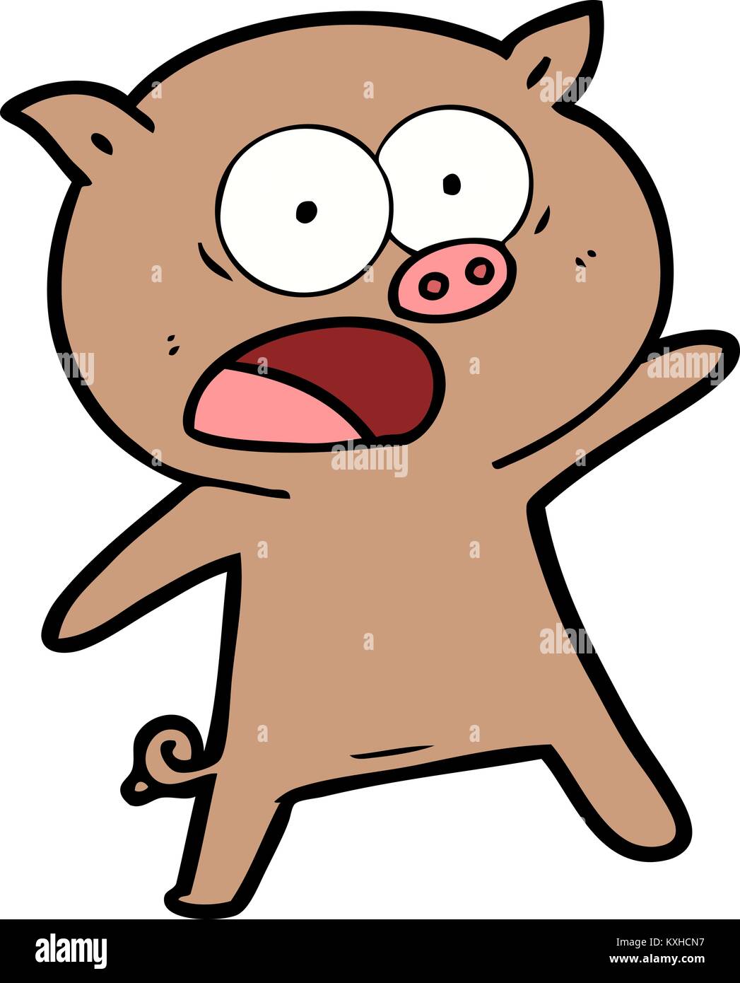 cartoon pig shouting Stock Vector Image & Art - Alamy