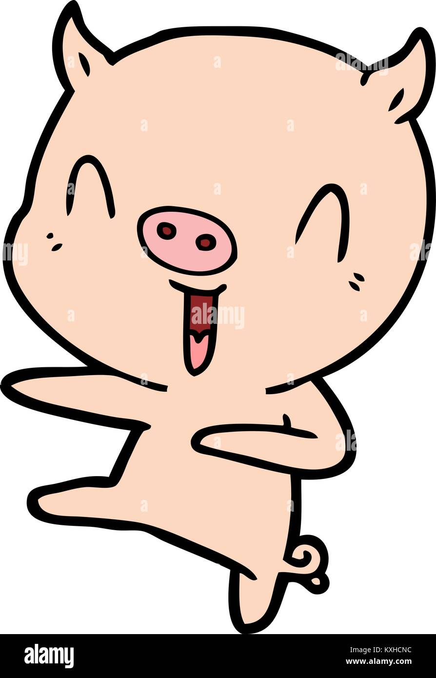 cartoon pig dancing Stock Vector Image & Art - Alamy