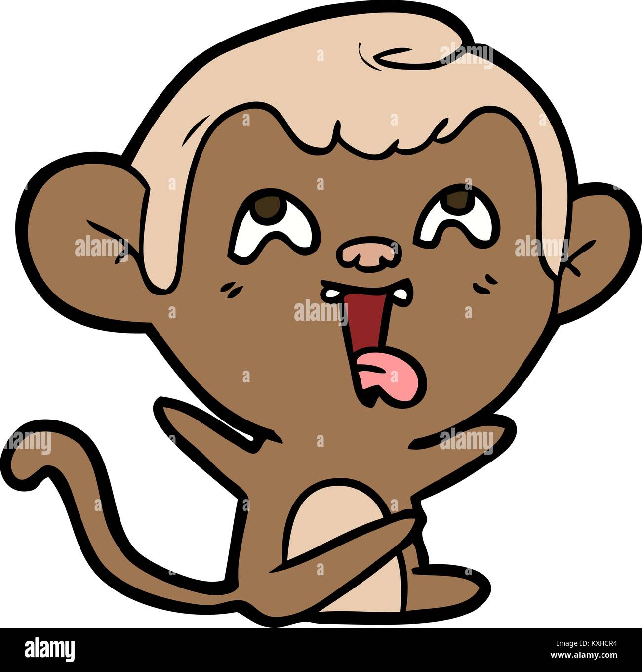 crazy cartoon monkey Stock Vector Image & Art - Alamy