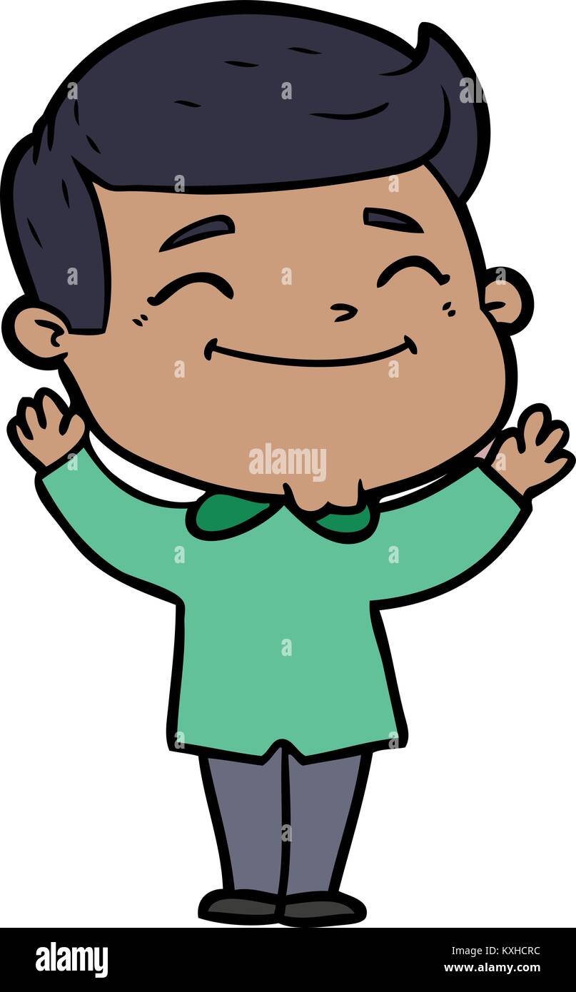 happy cartoon man Stock Vector Image & Art - Alamy