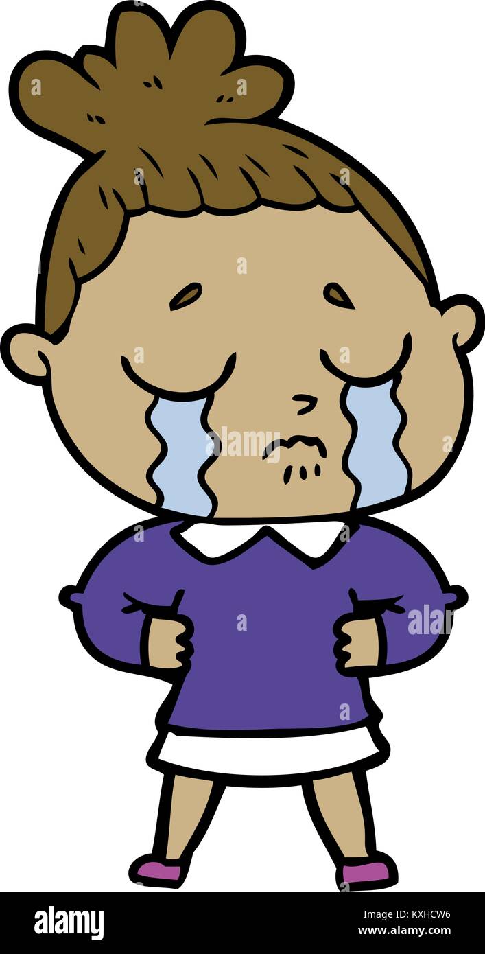 cartoon crying woman Stock Vector Image & Art - Alamy
