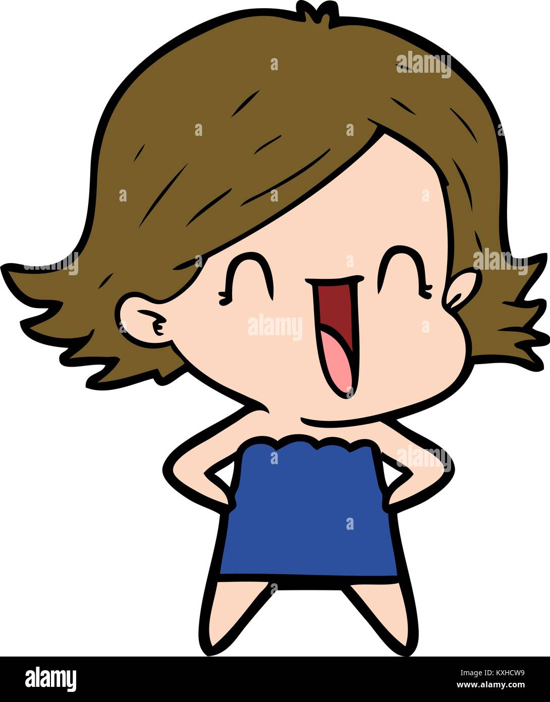 cartoon happy woman Stock Vector Image & Art - Alamy