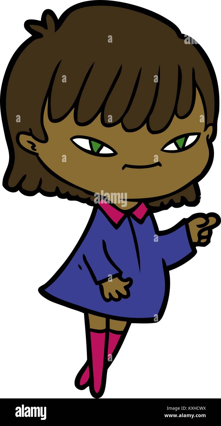 cartoon pointing woman Stock Vector Image & Art - Alamy