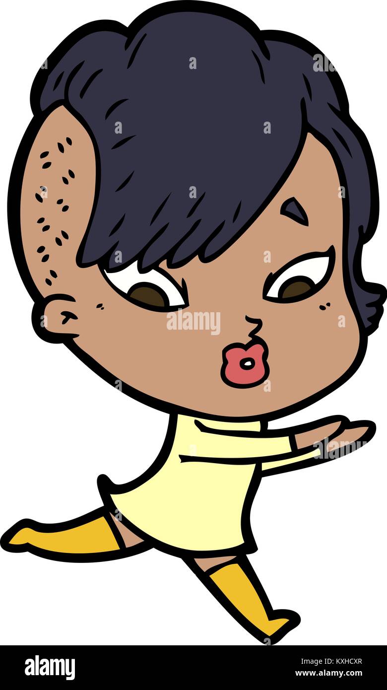 cartoon surprised girl Stock Vector Image & Art - Alamy