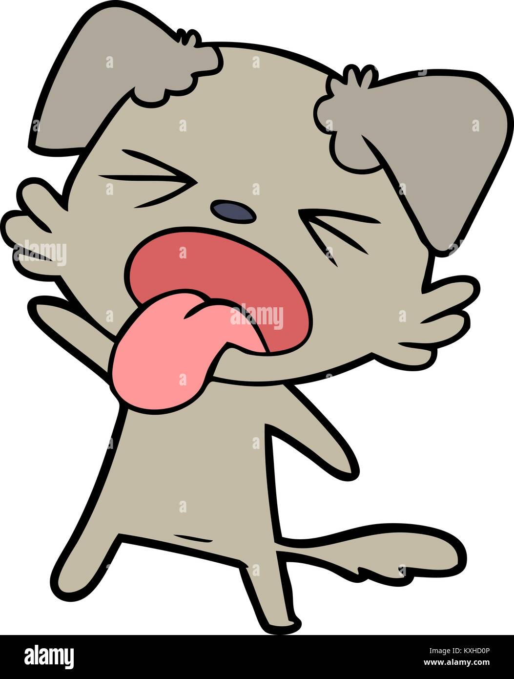cartoon disgusted dog Stock Vector Image & Art - Alamy