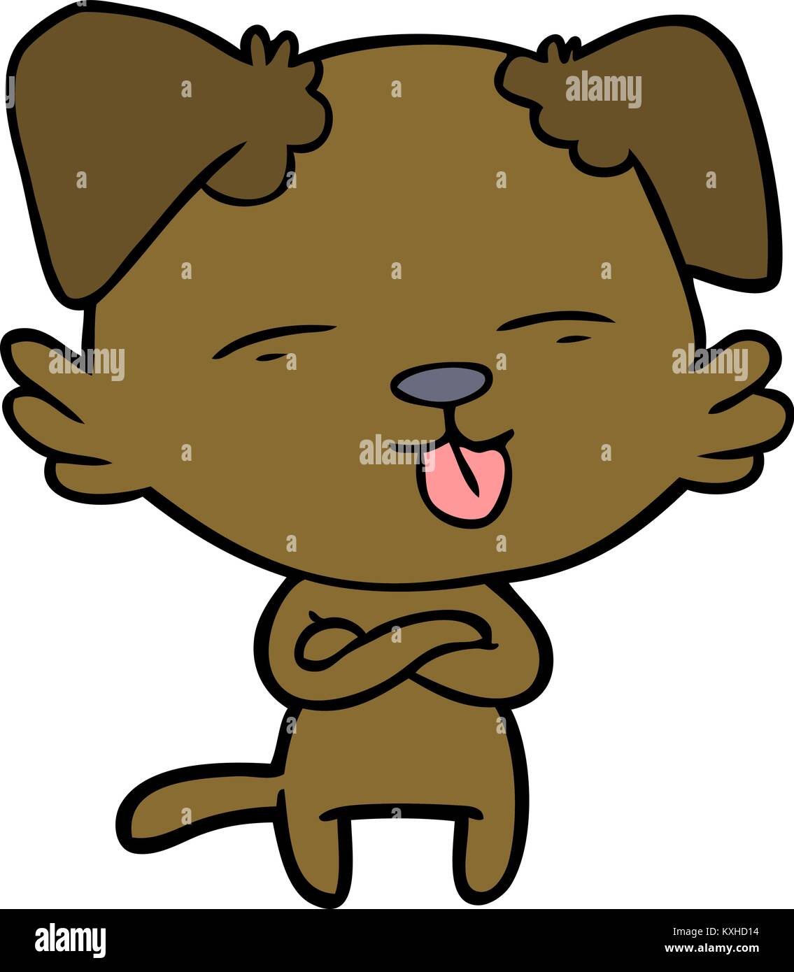 cartoon dog sticking out tongue Stock Vector Image & Art - Alamy