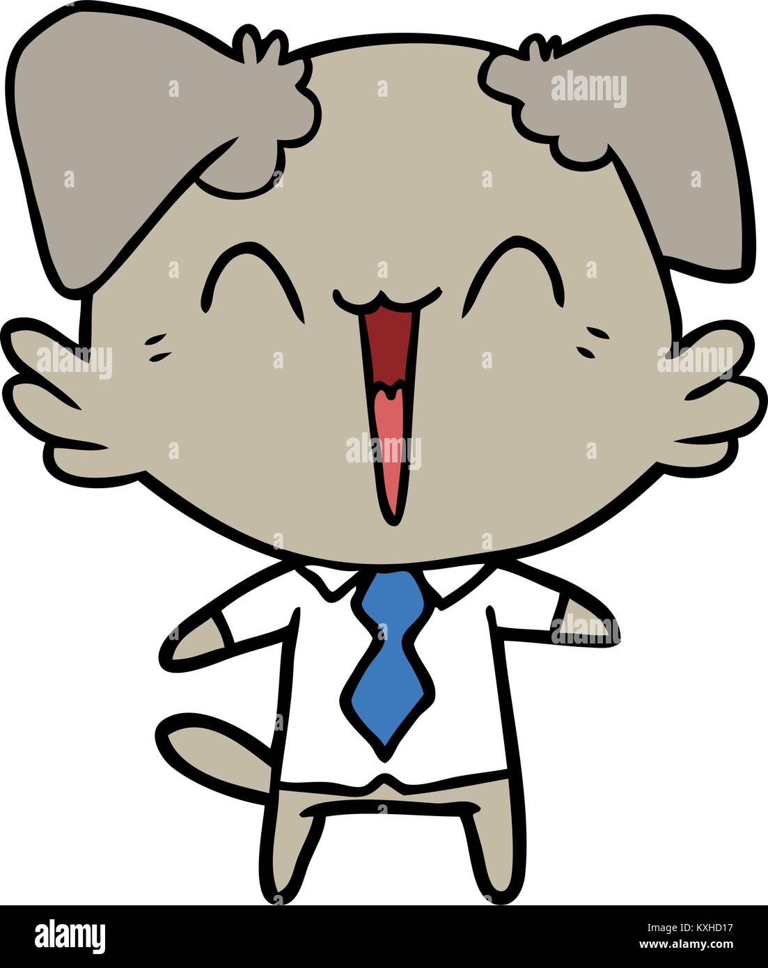 happy office dog cartoon Stock Vector Image & Art - Alamy