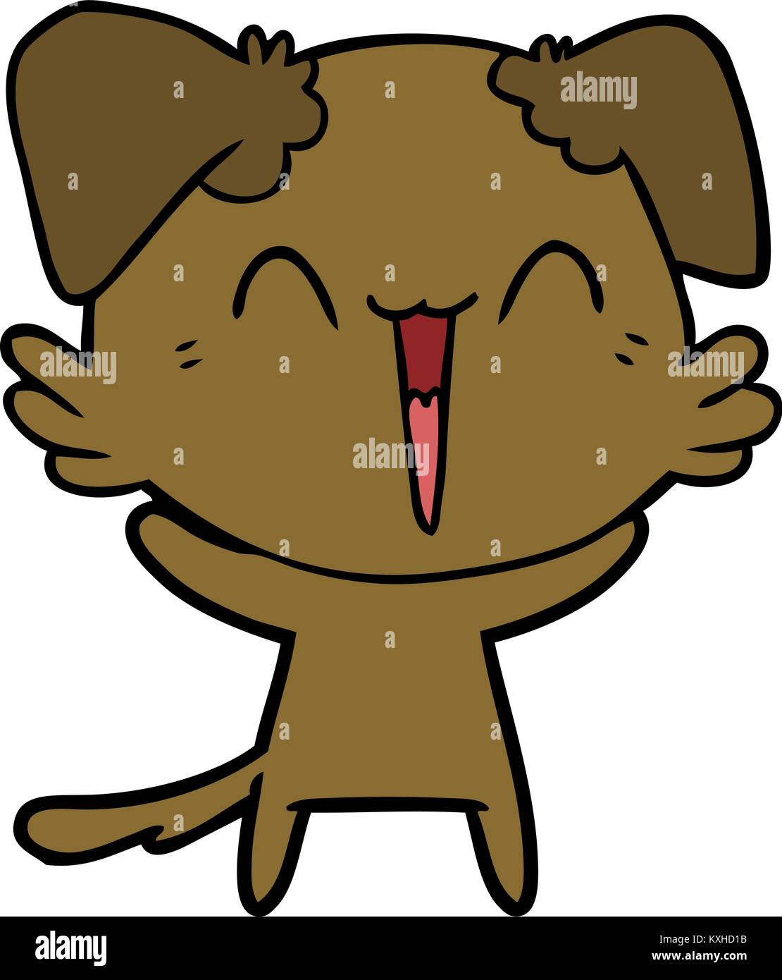 happy little dog cartoon Stock Vector Image & Art - Alamy