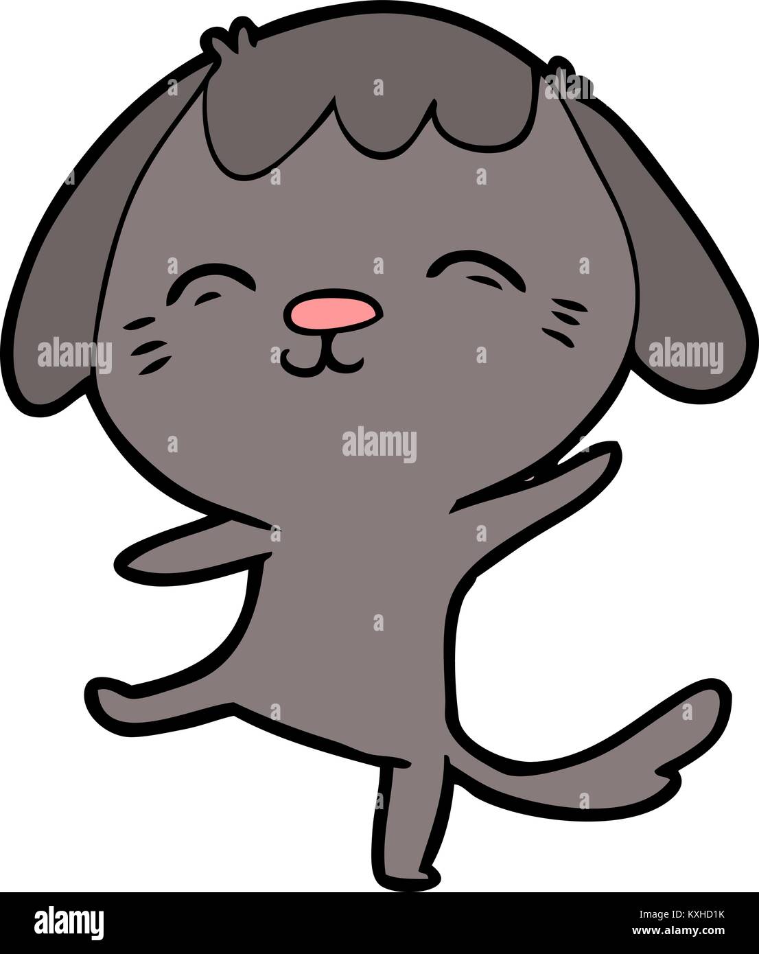 happy cartoon dancing dog Stock Vector Image & Art - Alamy