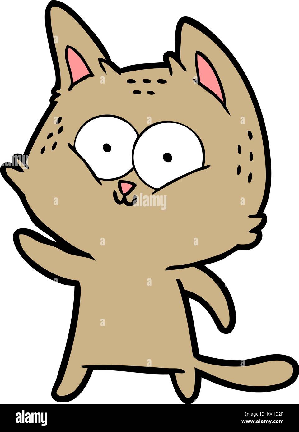 cartoon cat waving Stock Vector Image & Art - Alamy