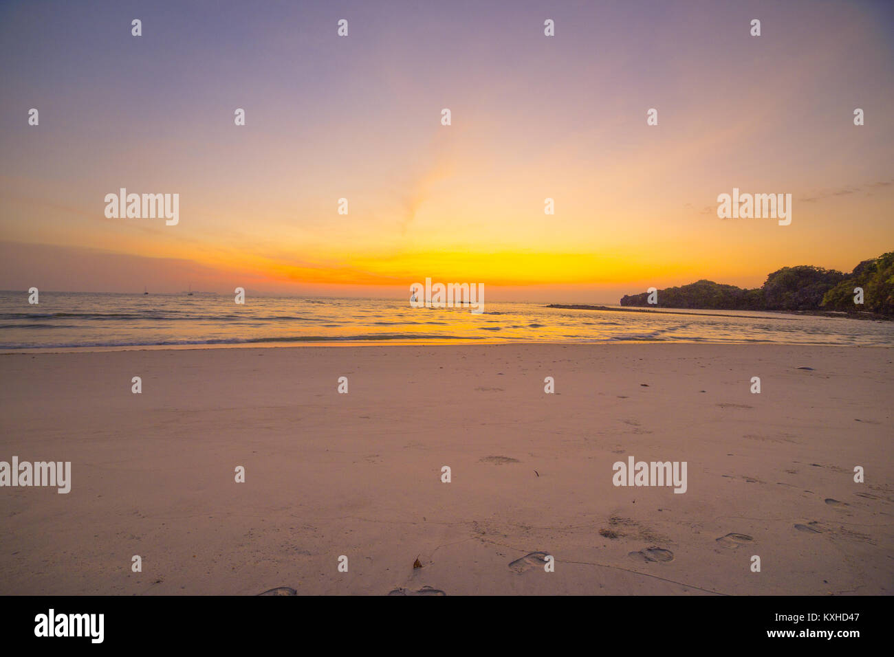 Sunset at Lipe Island,Satun Province,of southwest Thailand Stock Photo ...