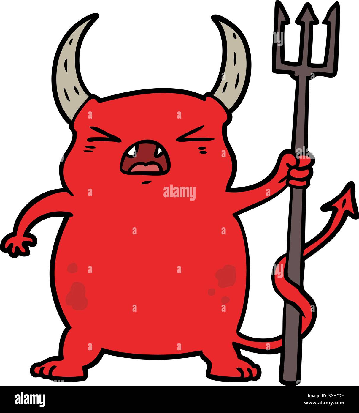 cartoon angry little devil Stock Vector Image & Art - Alamy
