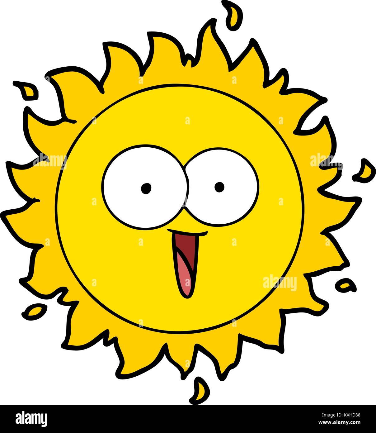 happy cartoon sun Stock Vector Image & Art - Alamy