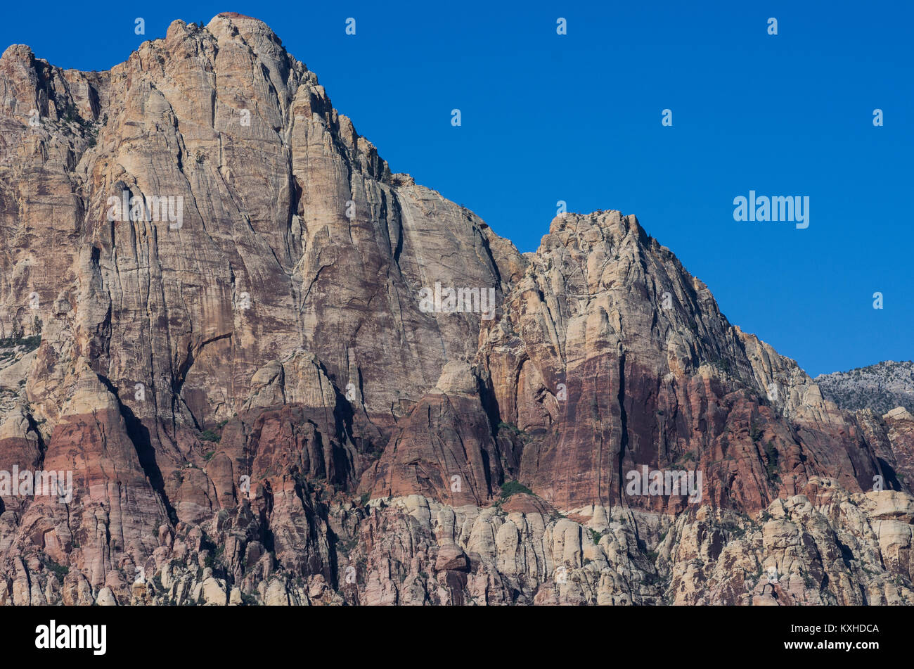 View of the red rock cliffs in Red Rock Canyon National Conservation ...